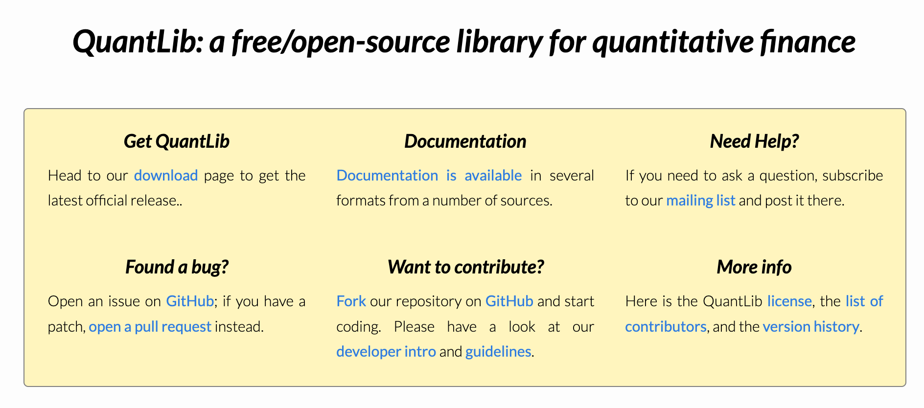 QuantLib官网 - 一个免费开源的量化金融库 - AI 交易网址导航